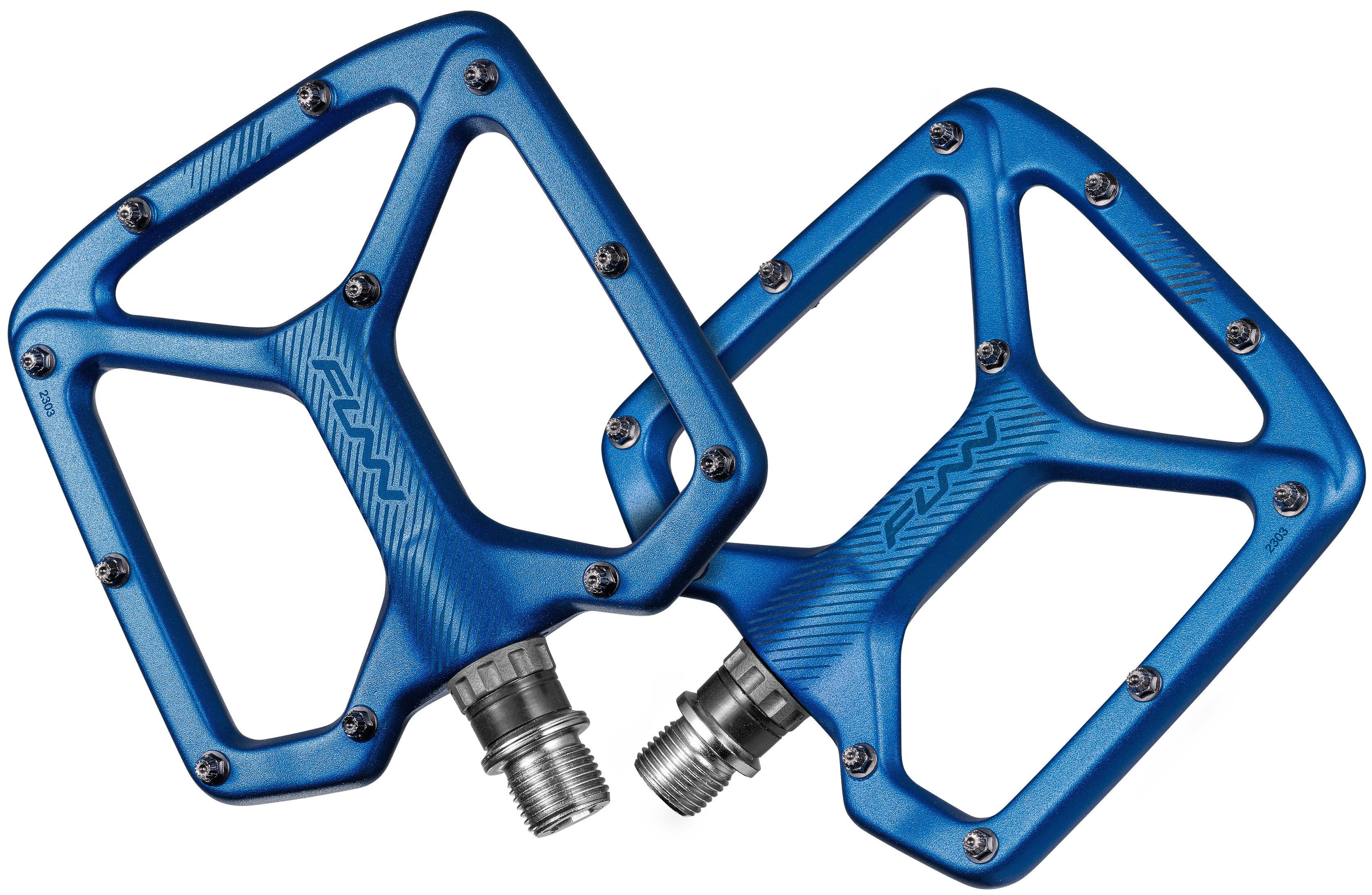 Funn Python 2 Alloy Flat Pedals Long Pins - Blue – Start Fitness