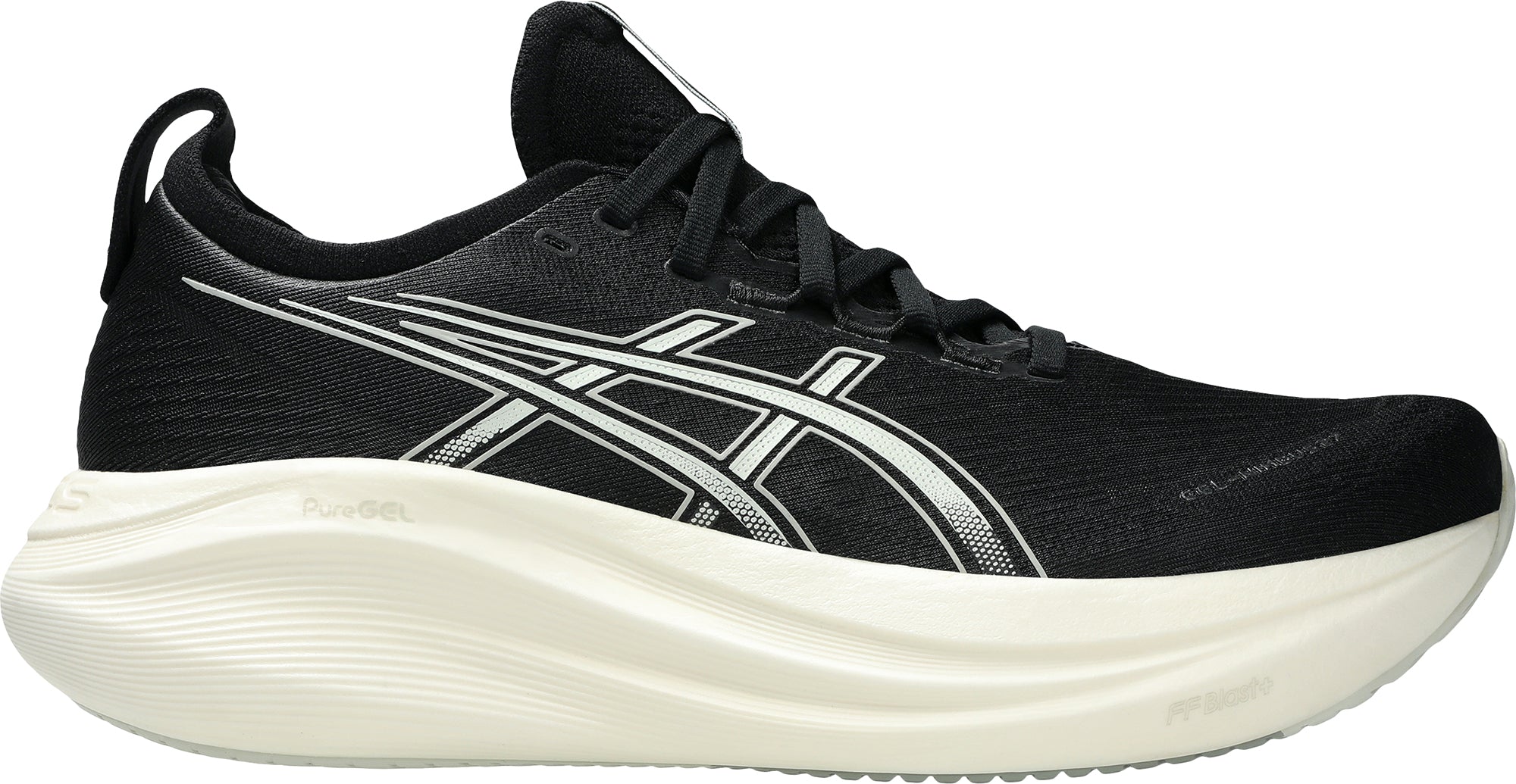 Asics Gel Nimbus 27 WIDE FIT Mens Running Shoes - Black – Start Fitness