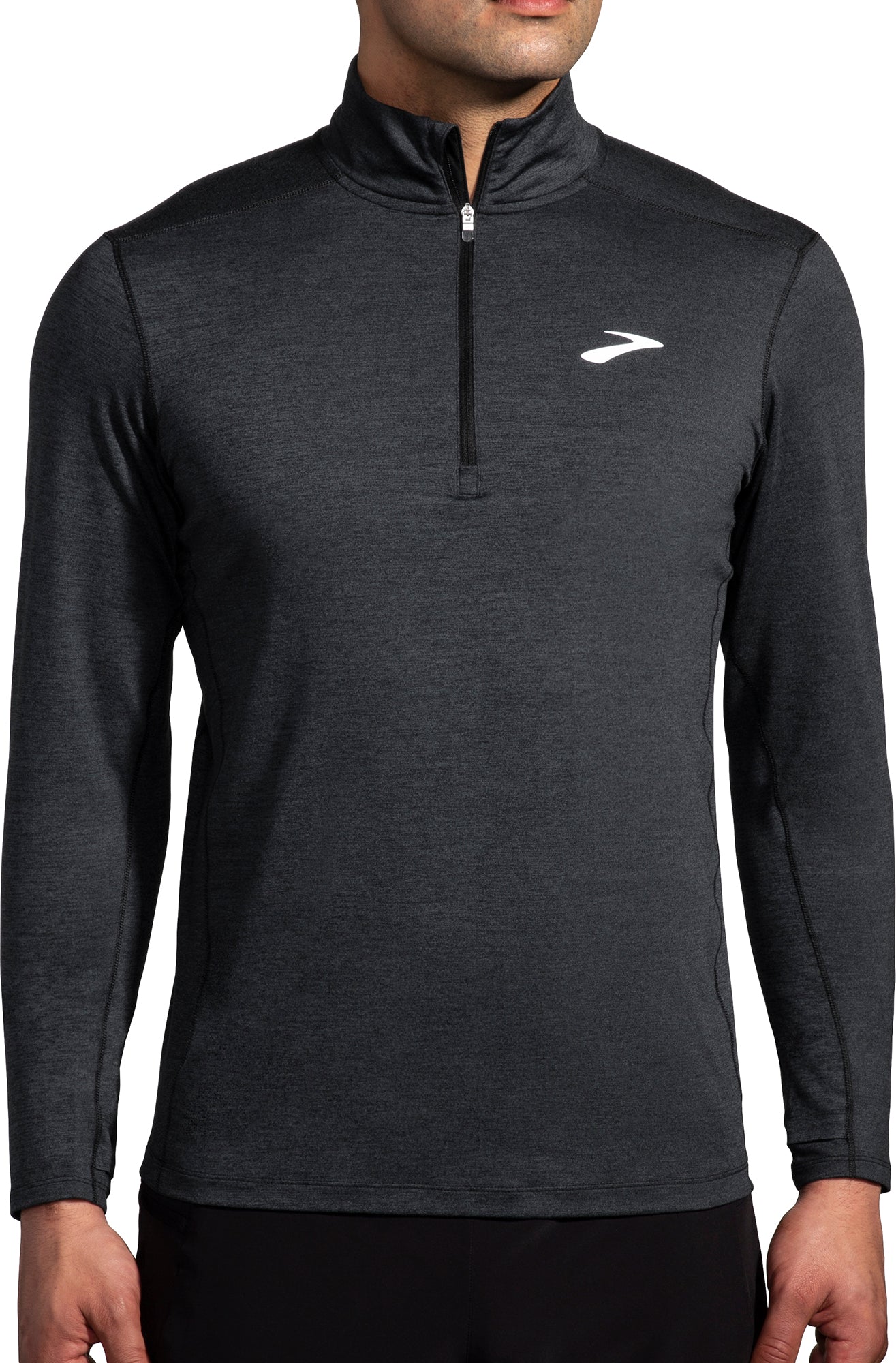 Brooks Dash Half Zip Long Sleeve Mens Running Top - Black – Start Fitness