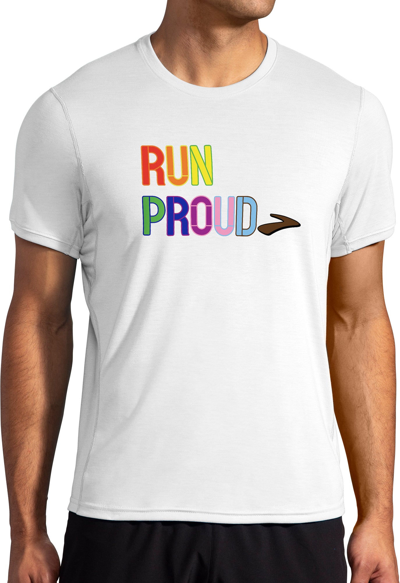 Brooks Distance Graphic Short Sleeve Mens Running Top - White – Start ...