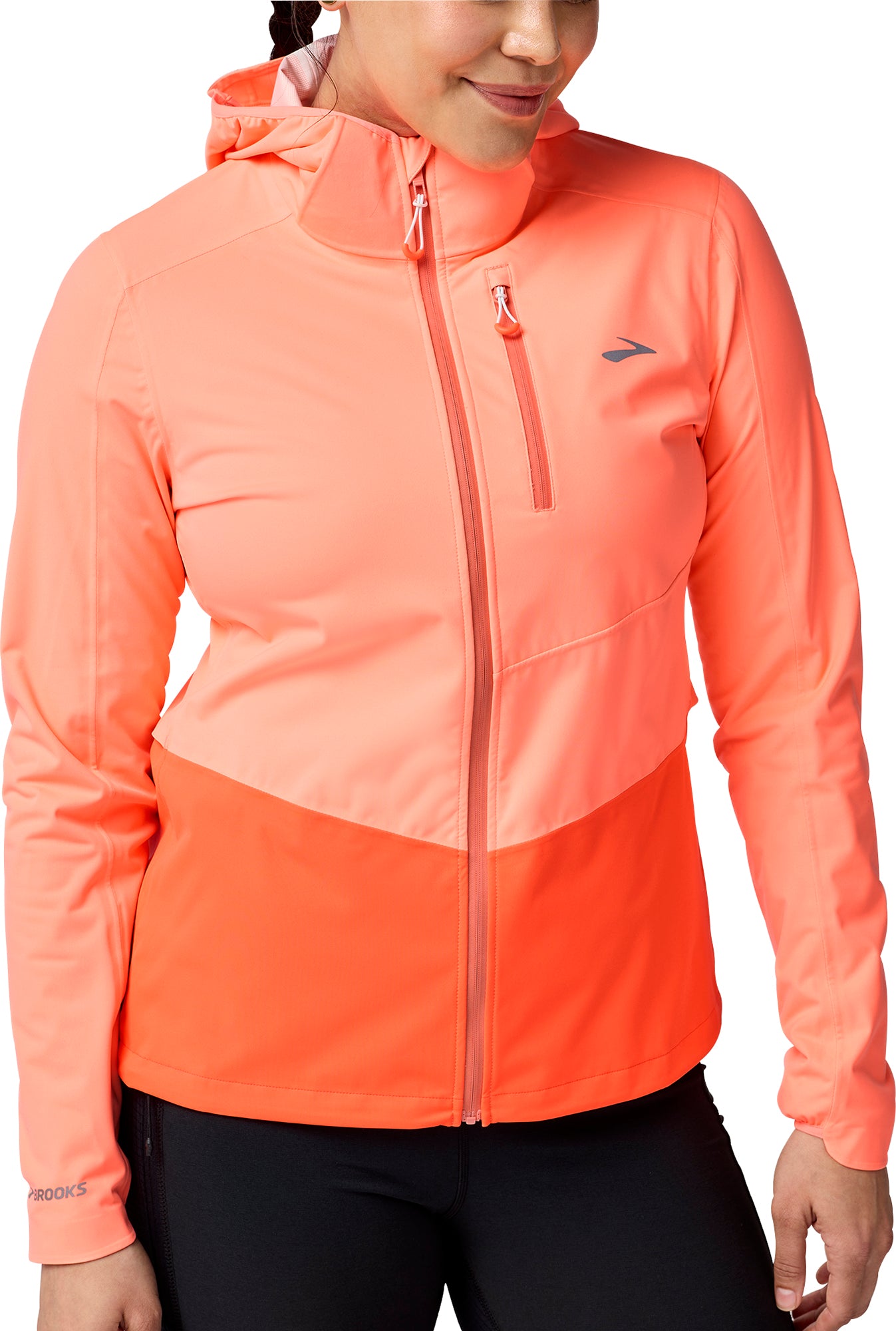 Brooks High Point 2.0 Waterproof Womens Running Jacket - Orange – Start ...