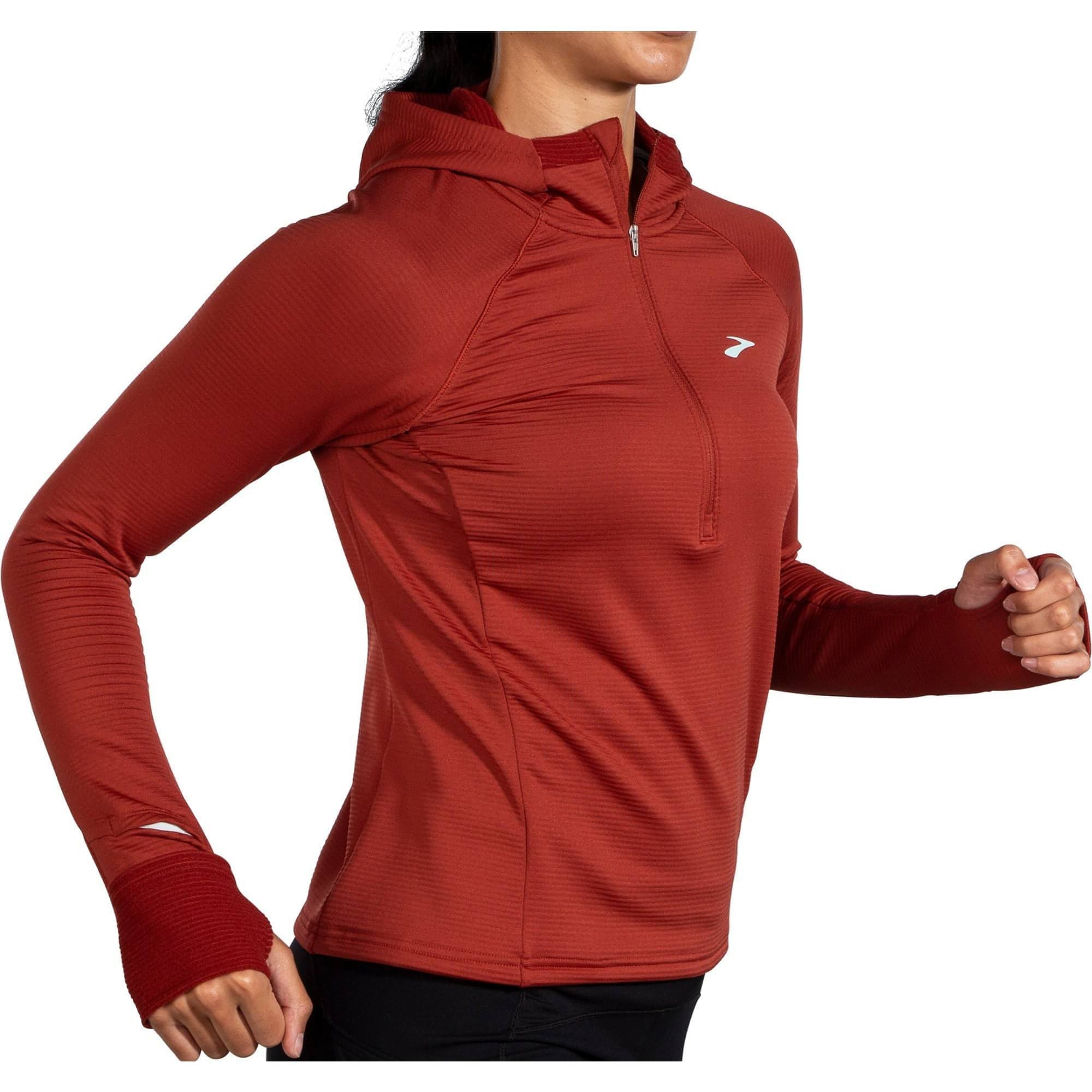 Brooks Notch Thermal 2.0 Womens Running Hoody - Red – Start Fitness