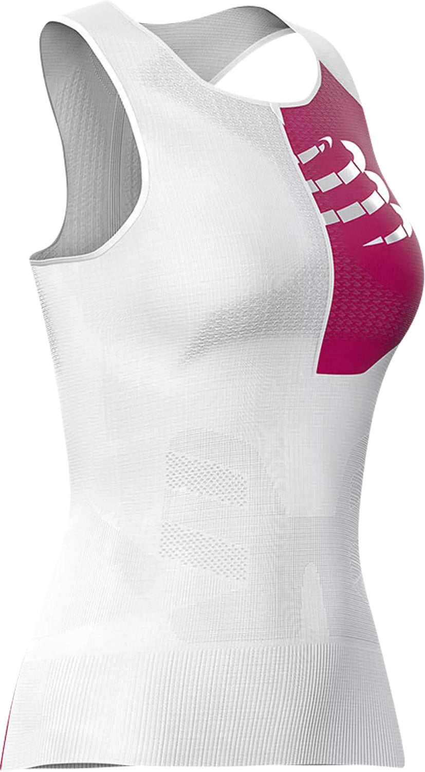 Compressport Tri Postural Ultra Womens Running Vest Tank Top - White ...
