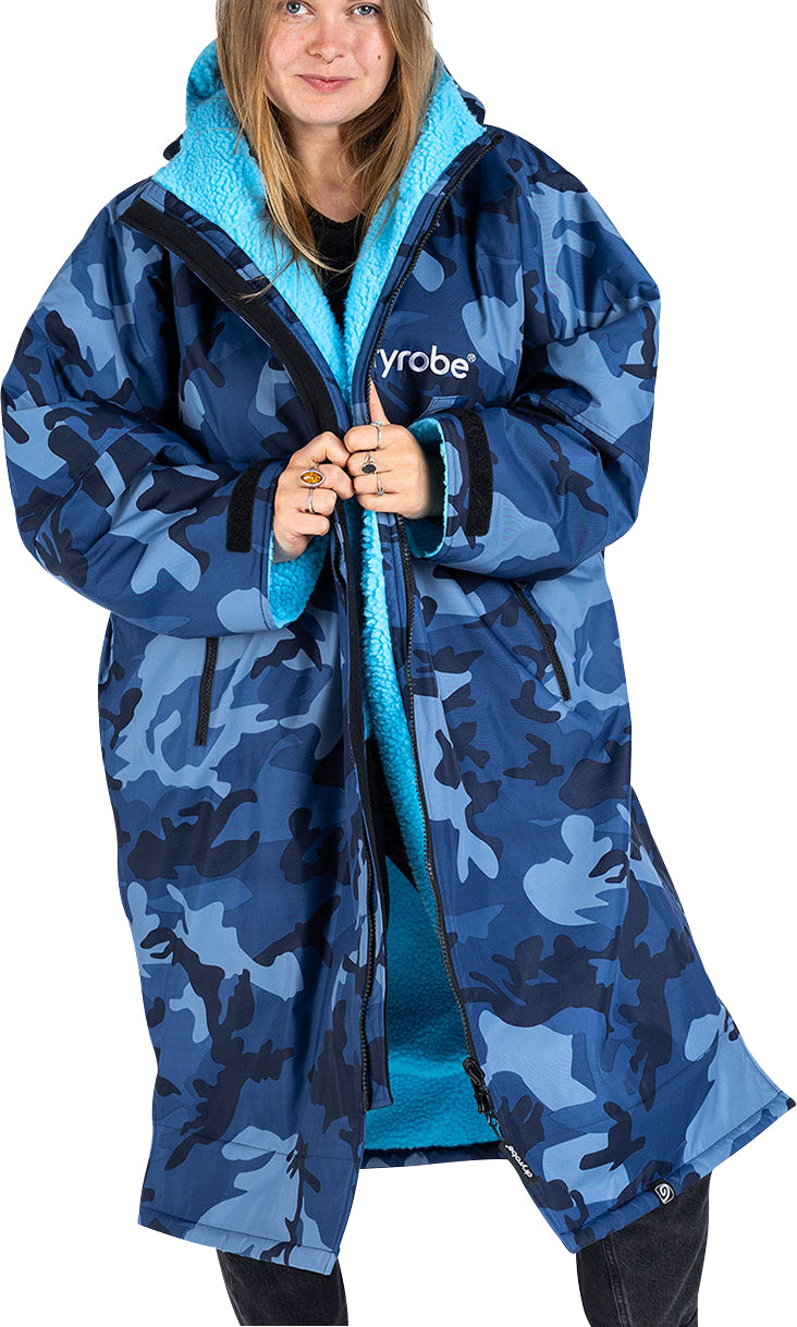 Dryrobe Advance Long Sleeve Changing Robe - Blue Camo – Start Fitness