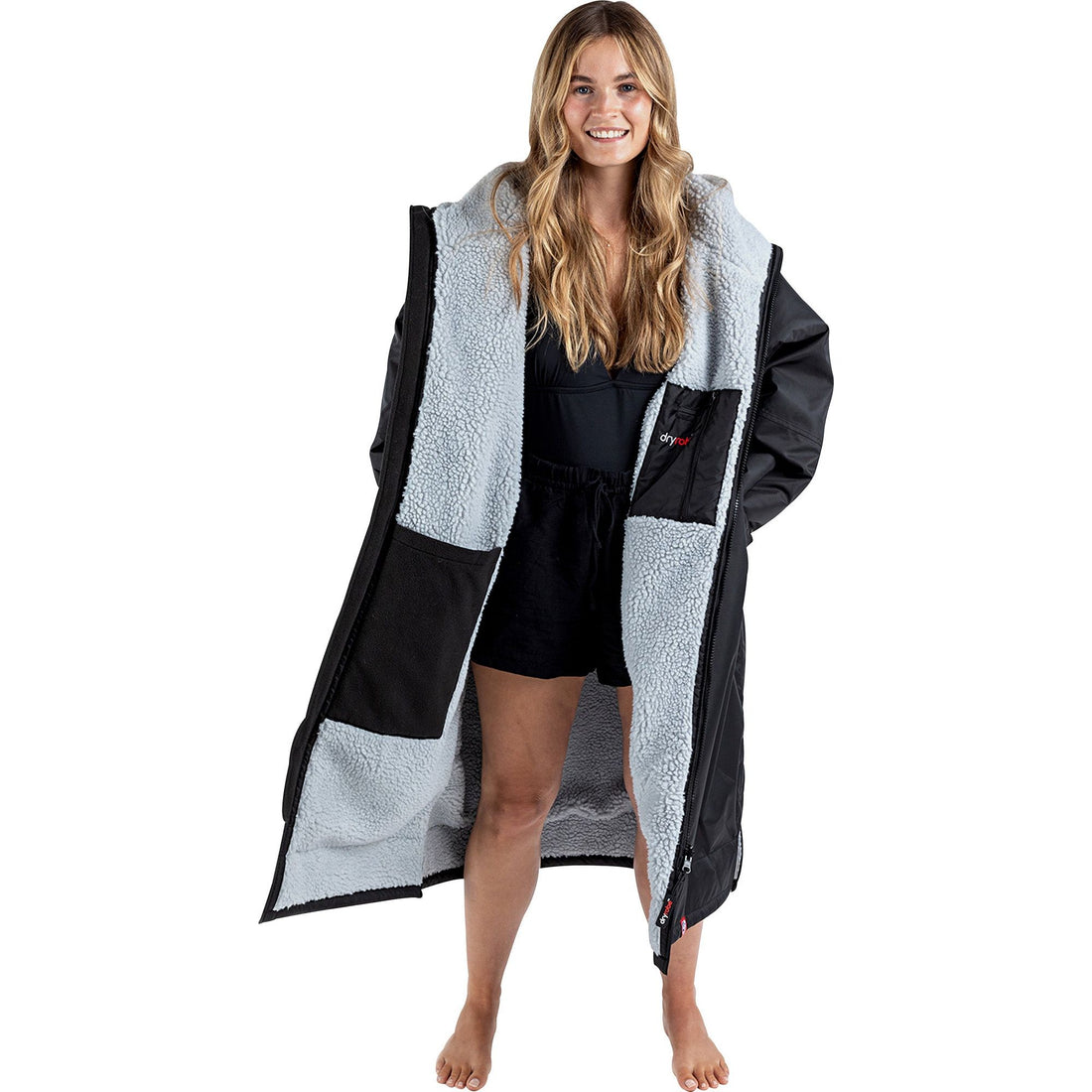 Dryrobe Advance Long Sleeve Changing Robe - Grey – Start Fitness