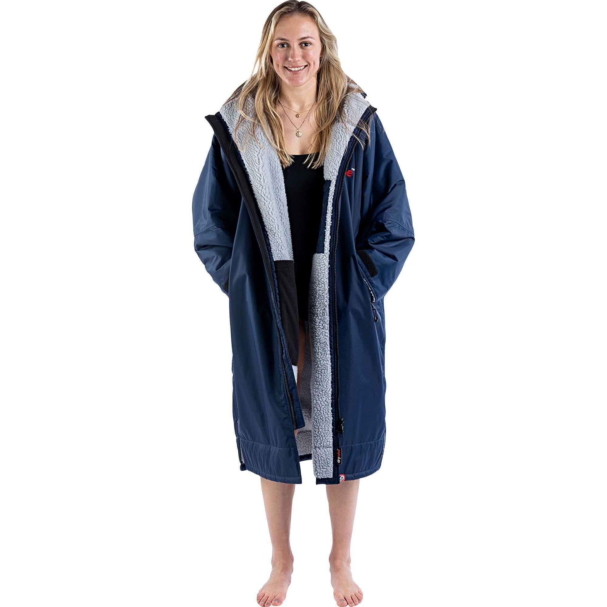 Dryrobe Advance Long Sleeve Changing Robe - Navy – Start Fitness