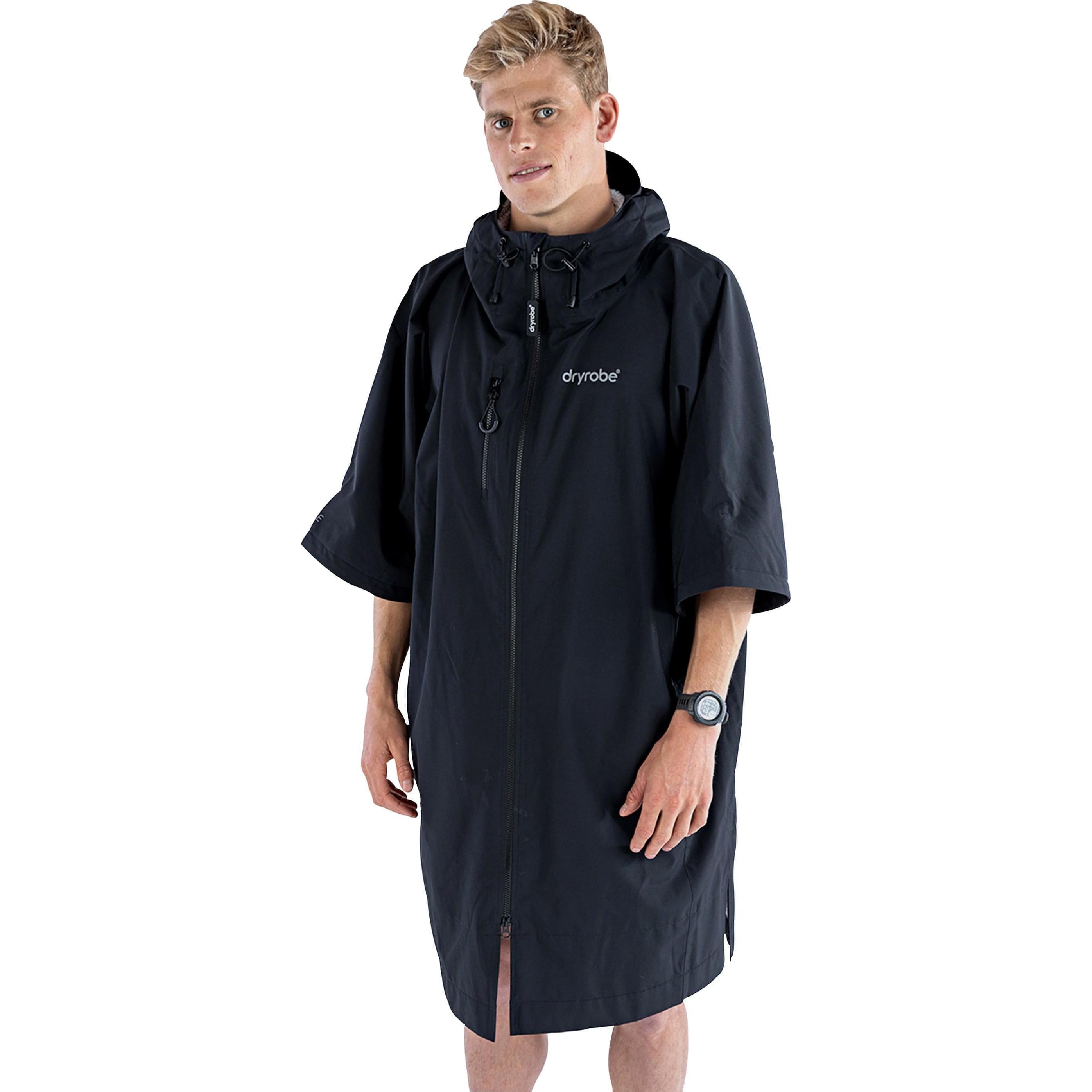 Dryrobe Lite Short Sleeve Changing Robe - Black – Start Fitness