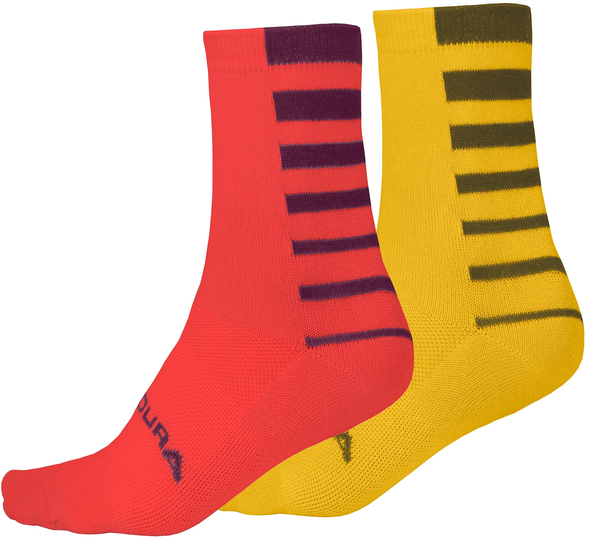 Endura Coolmax Stripe (2 Pack) Cycling Socks - Red – Start Fitness