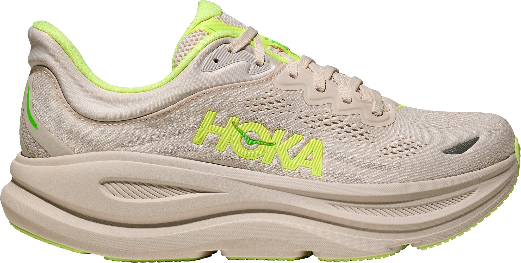 Hoka Bondi 9 Mens Running Shoes - Cream – Start Fitness