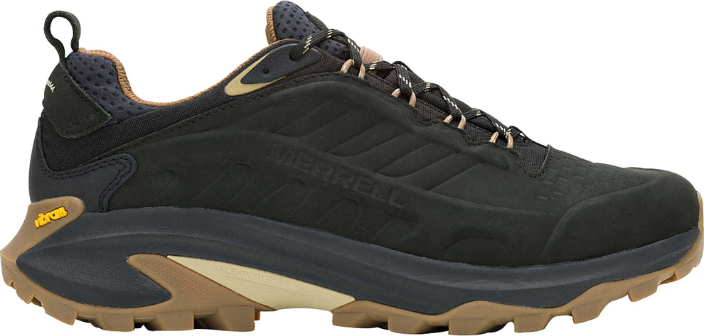 Merrell Moab Speed 2 Leather Waterproof Mens Walking Shoes - Black ...