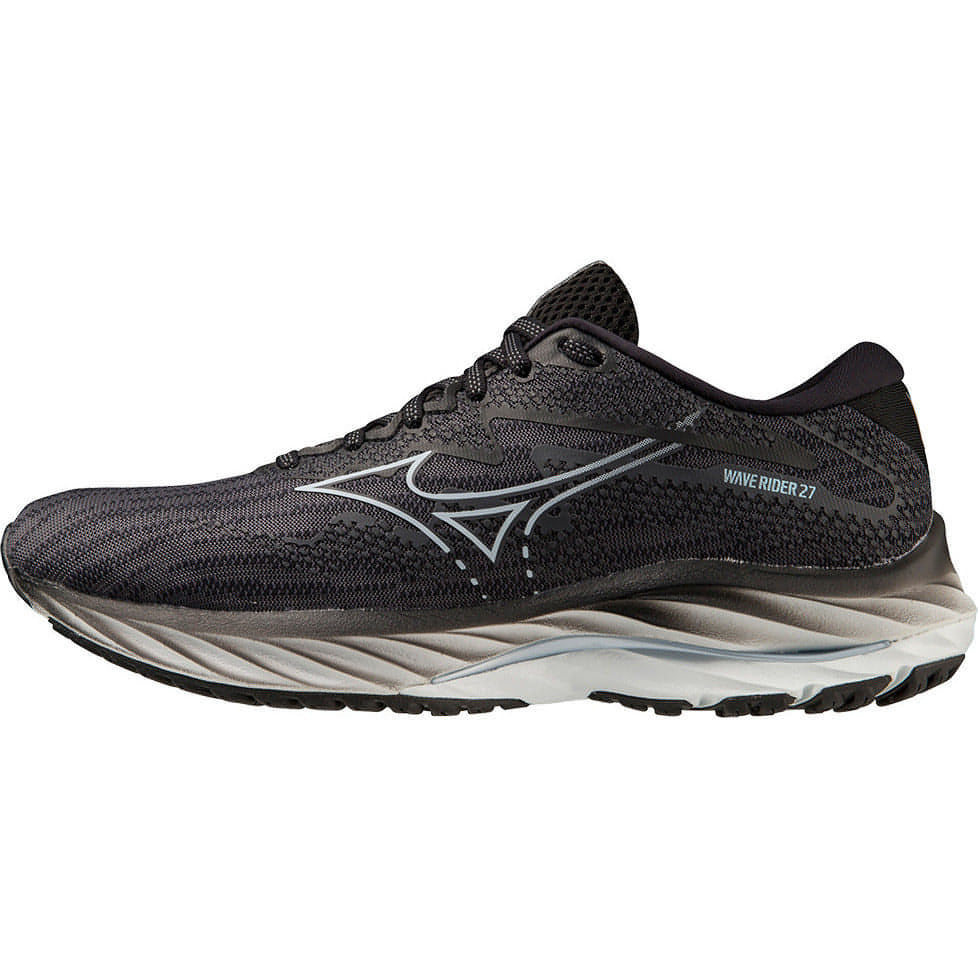 Mizuno Wave Rider 27 WIDE FIT (D) Womens Running Shoes - Black – Start ...