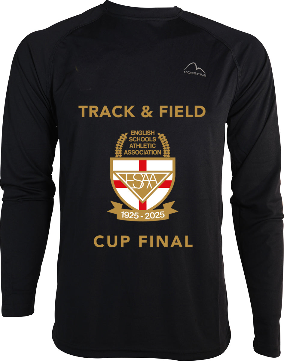 More Mile Vision Esaa Cup Final Long Sleeve Running Top Black Start Fitness