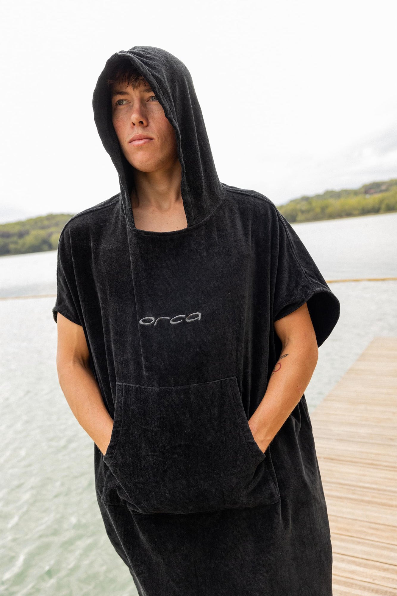 Orca Cotton Poncho Changing Robe - Black – Start Fitness