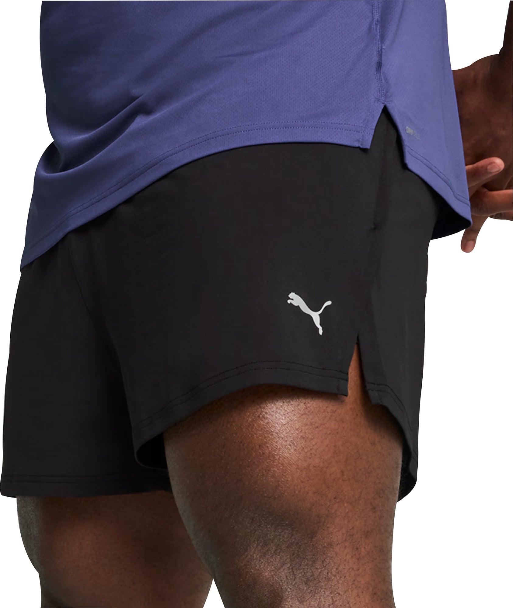Puma Knit 3 Inch Mens Split Running Shorts - Black – Start Fitness