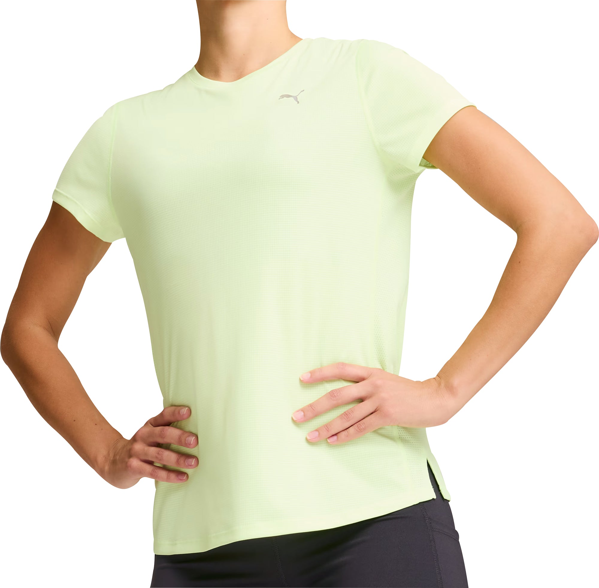Puma Run Favourite Velocity Short Sleeve Womens Running Top - Green ...