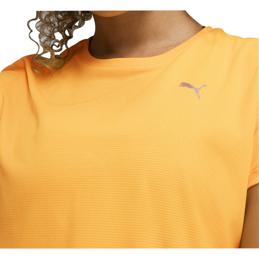 Puma Run Favourite Velocity Short Sleeve Womens Running Top - Orange ...