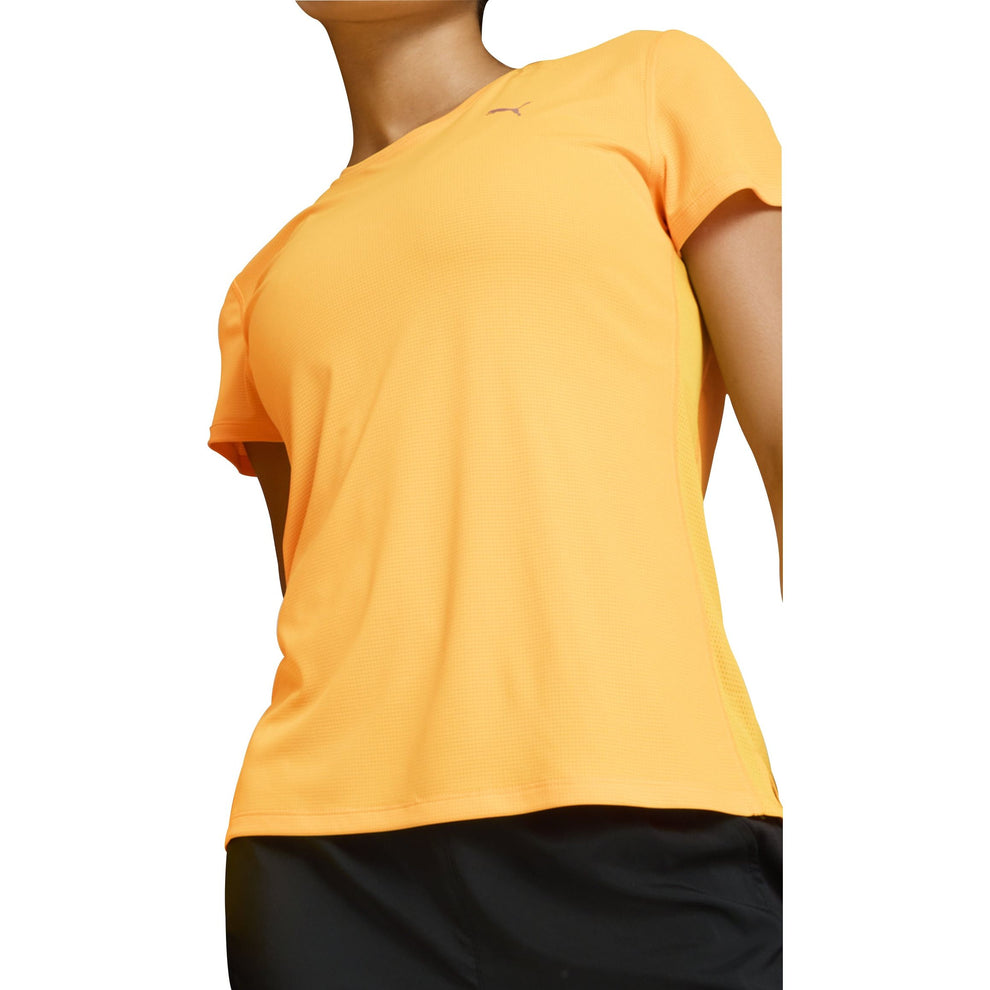 Puma Run Favourite Velocity Short Sleeve Womens Running Top - Orange ...