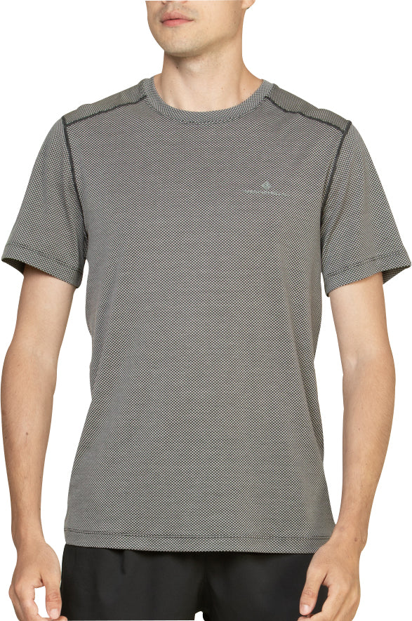 Ronhill Tech Golden Hour Short Sleeve Mens Running Top Black Start