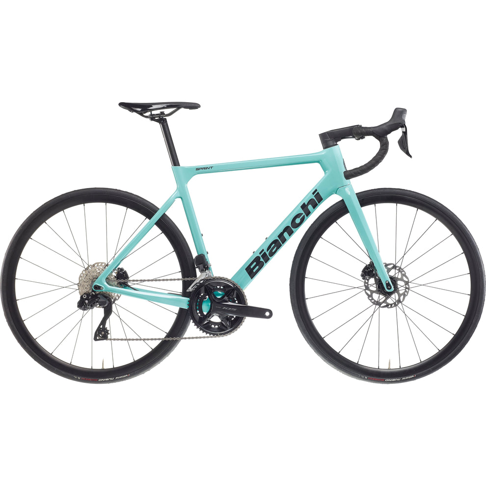 Bianchi Sprint 105 Carbon Road Bike 2025 - Celeste – Start Fitness