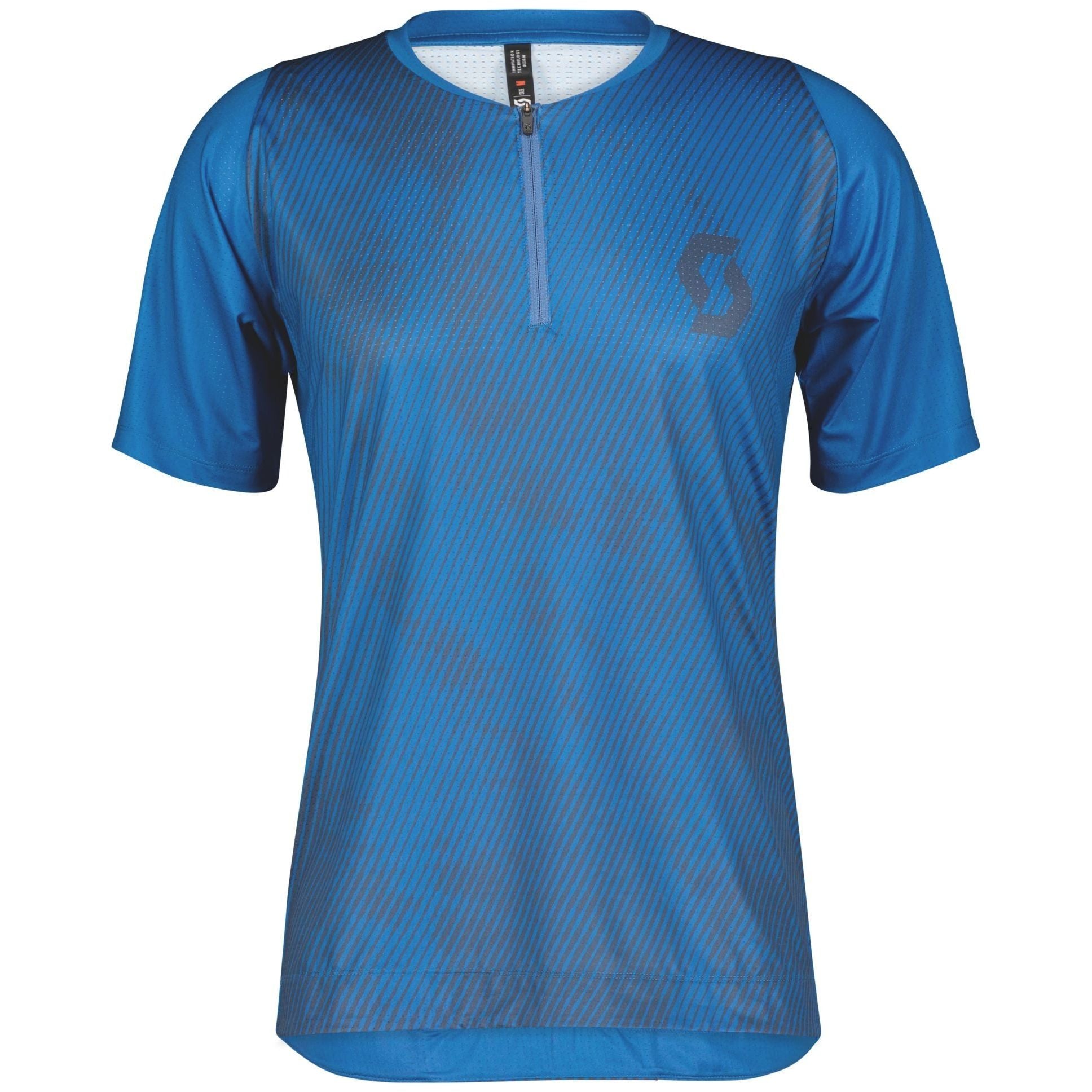 Scott Trail Vertic Zip Short Sleeve Mens Cycling Jersey - Blue – Start ...