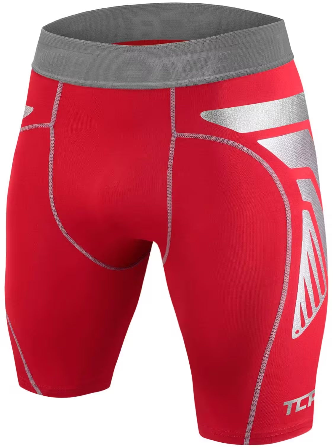TCA CarbonForce Pro Compression Junior Short Running Tights - Red ...