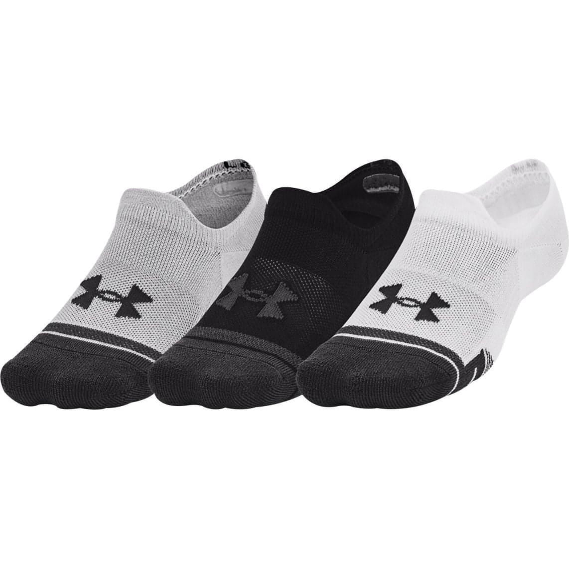 Under Armour Performance Tech 3 Pack Ultra Low Tab Socks Grey