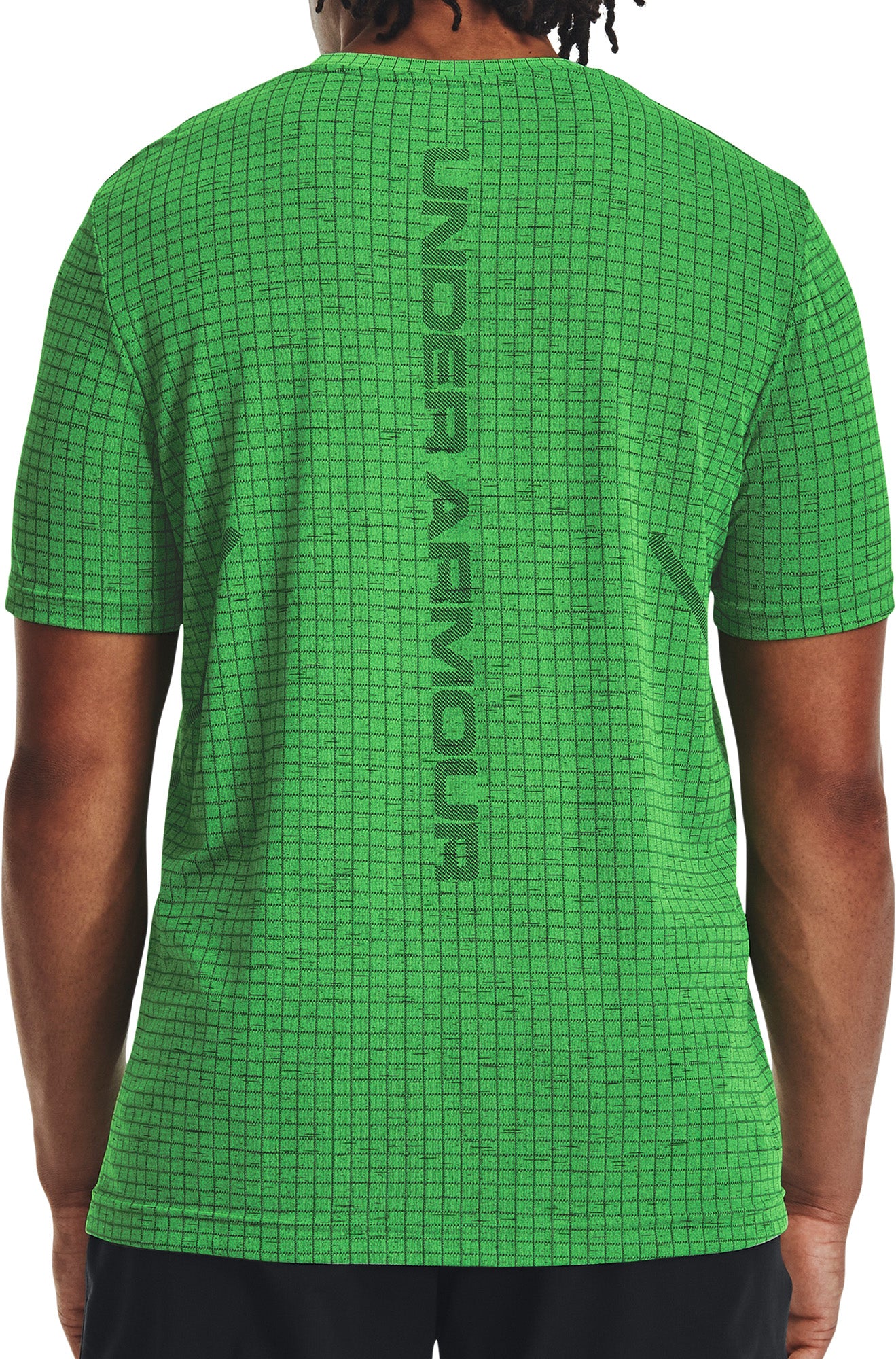 Under Armour Seamless Grid Short Sleeve Mens Training Top - Green ...