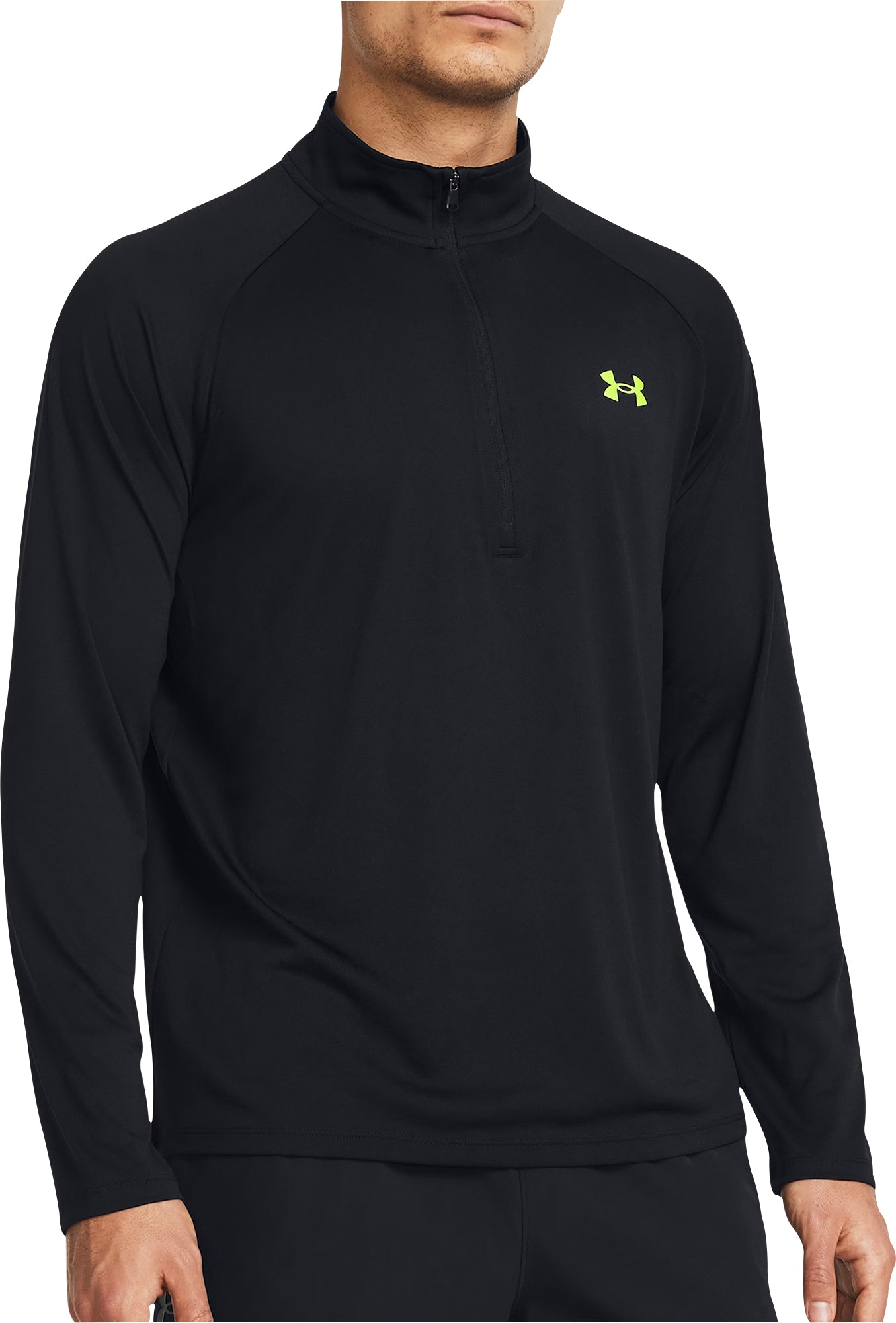 Under Armour Tech Half Zip Long Sleeve Mens Training Top - Black ...