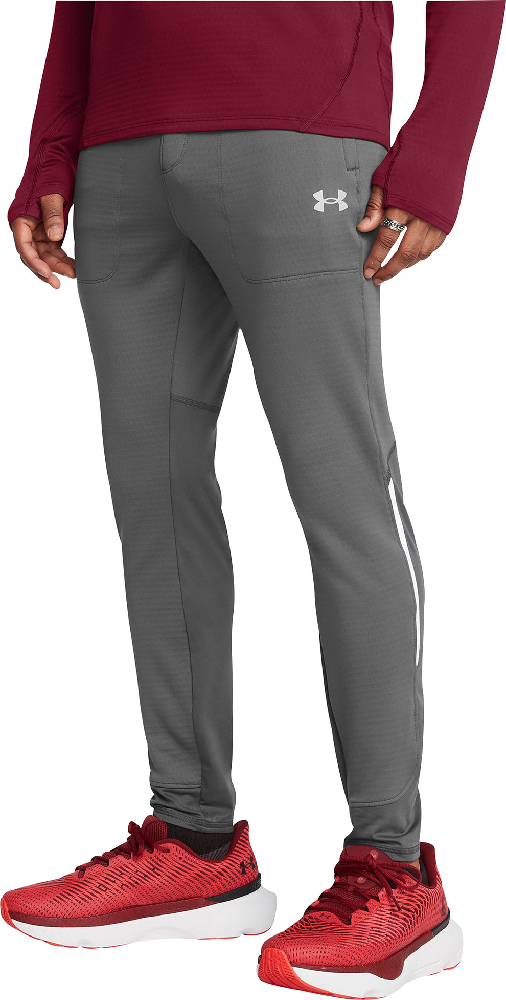 Under Armour Vanish Cold Weather Mens Running Track Pants - Grey ...