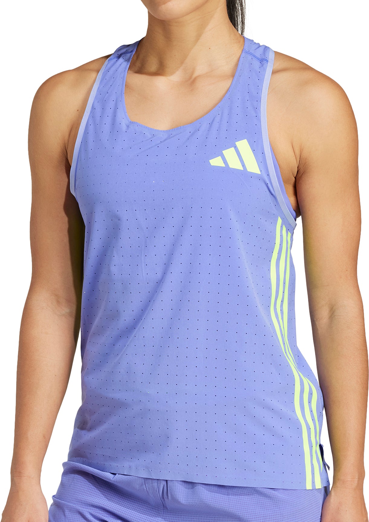 adidas Adizero Promo Womens Running Vest Tank Top - Blue – Start Fitness