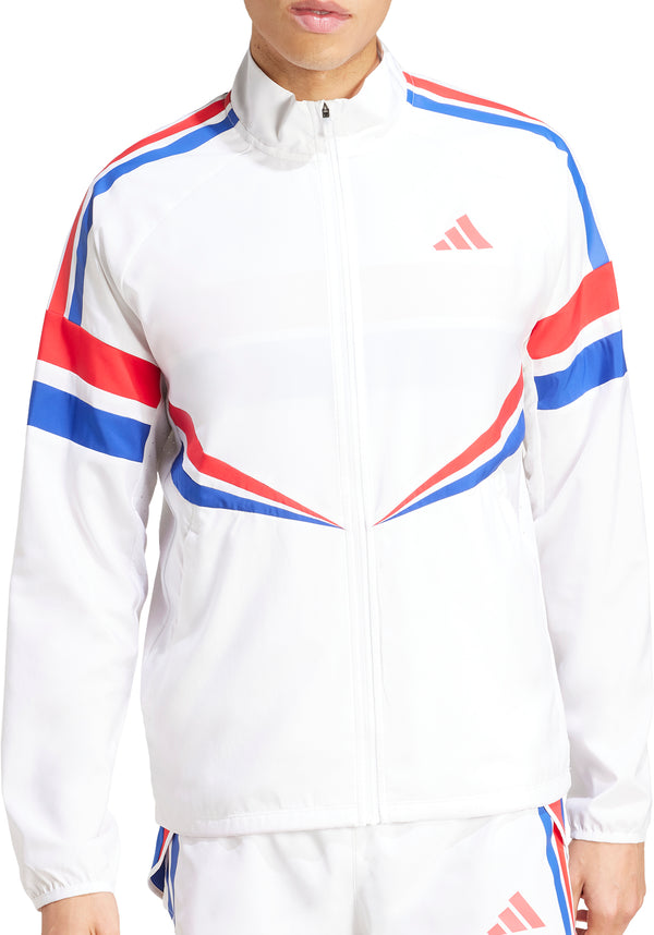 adidas Adizero Retro Mens Running Jacket - White – Start Fitness