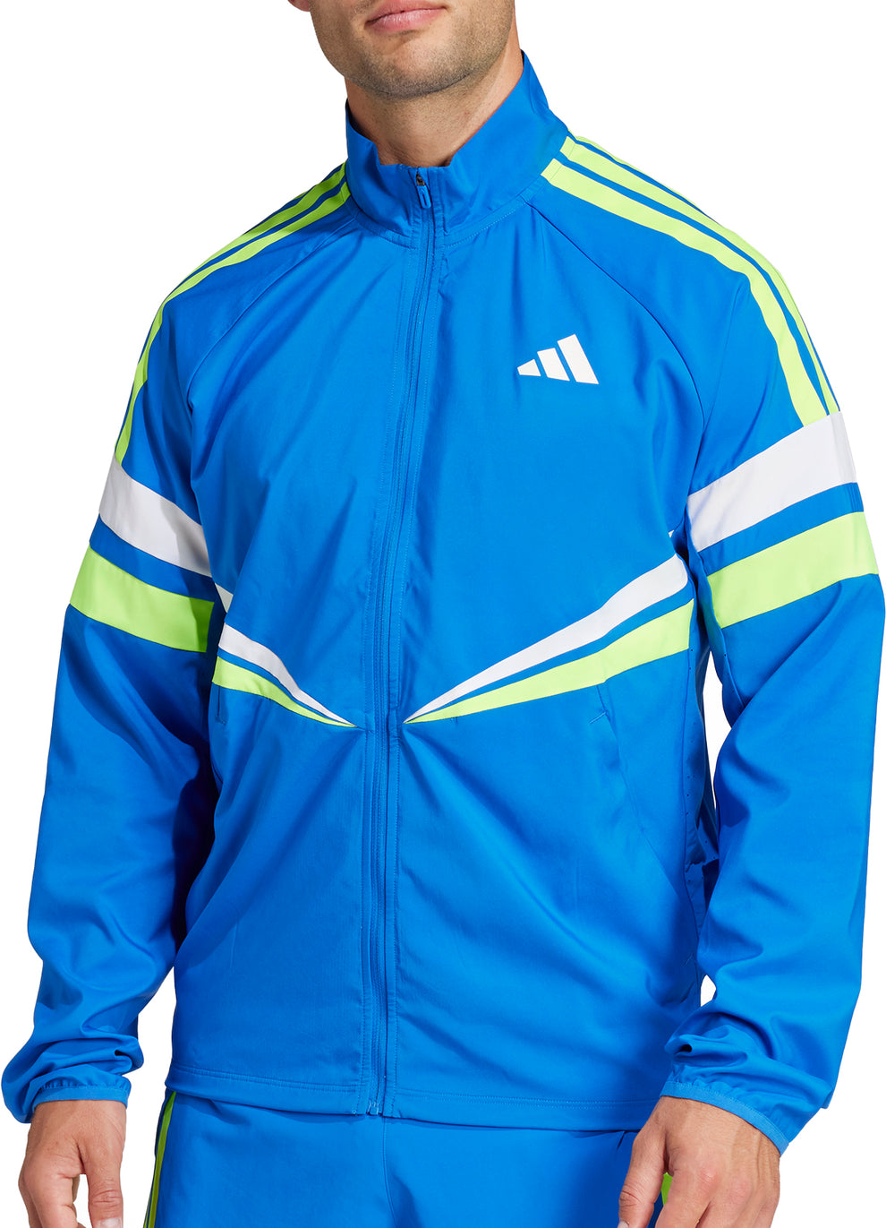 adidas Adizero Retro Mens Running Jacket - Blue – Start Fitness