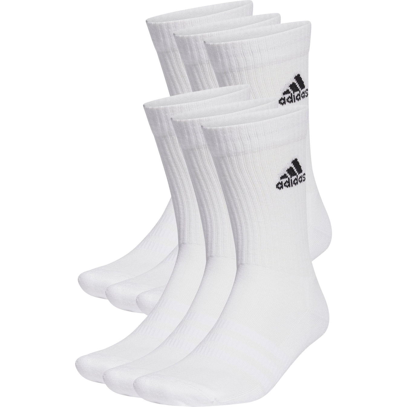adidas Cushioned (6 Pack) Crew Training Socks - White – Start Fitness