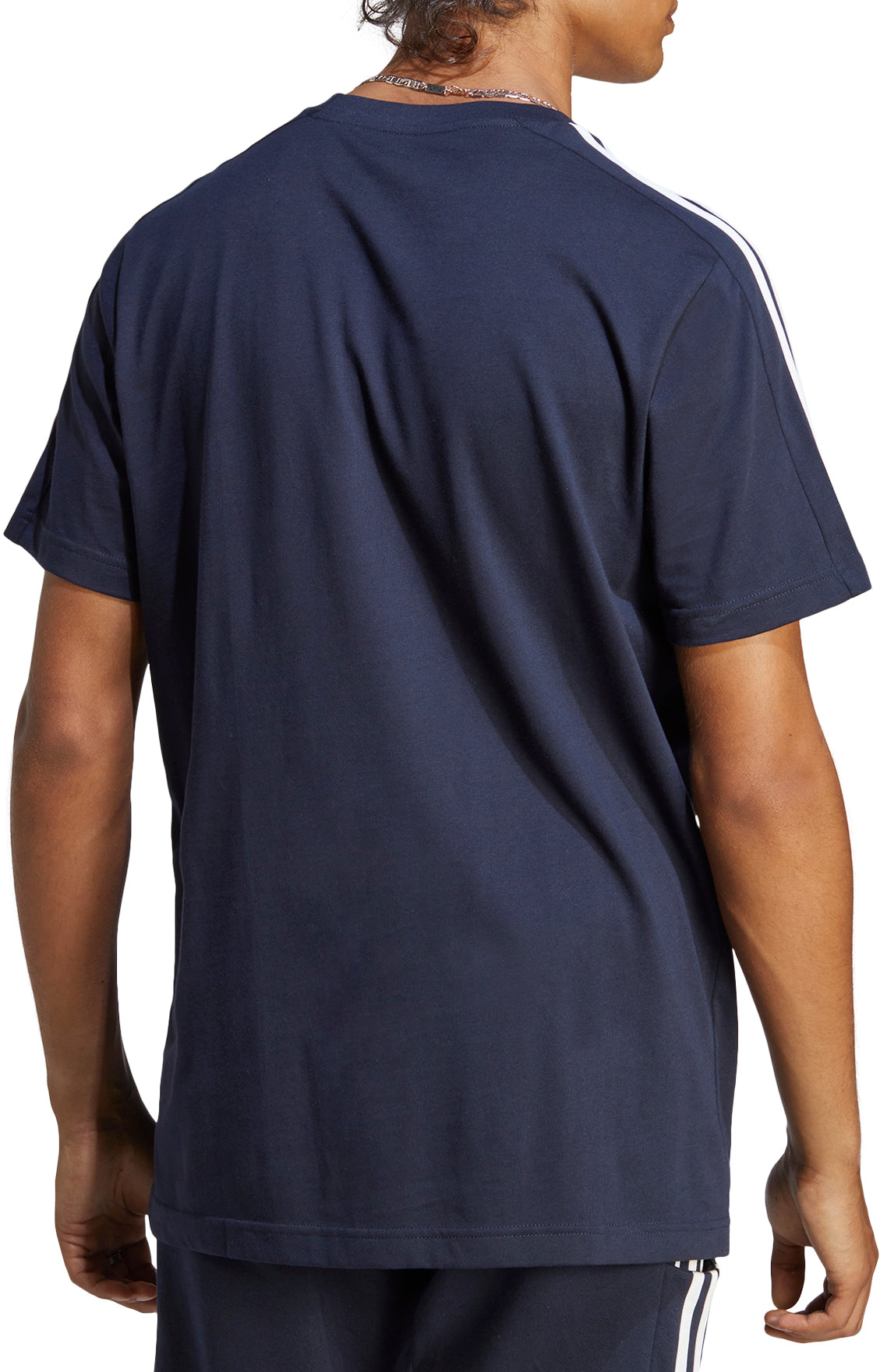 adidas Essentials 3 Stripes Short Sleeve Mens Top - Blue – Start Fitness