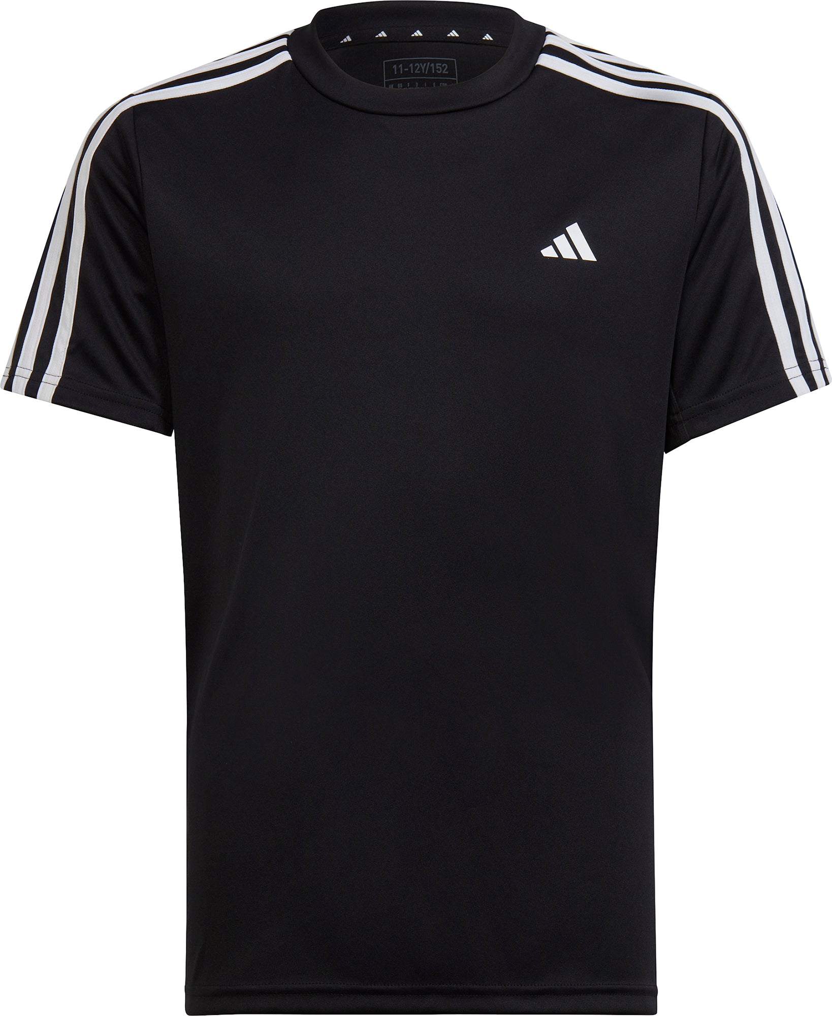adidas Essentials AeroReady 3 Stripes Short Sleeve Junior Training Top ...