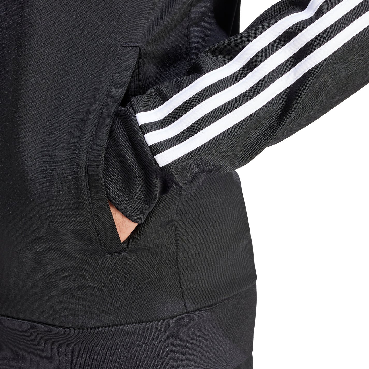 adidas Essentials Warm Up 3 Stripes Mens Track Jacket - Black – Start ...