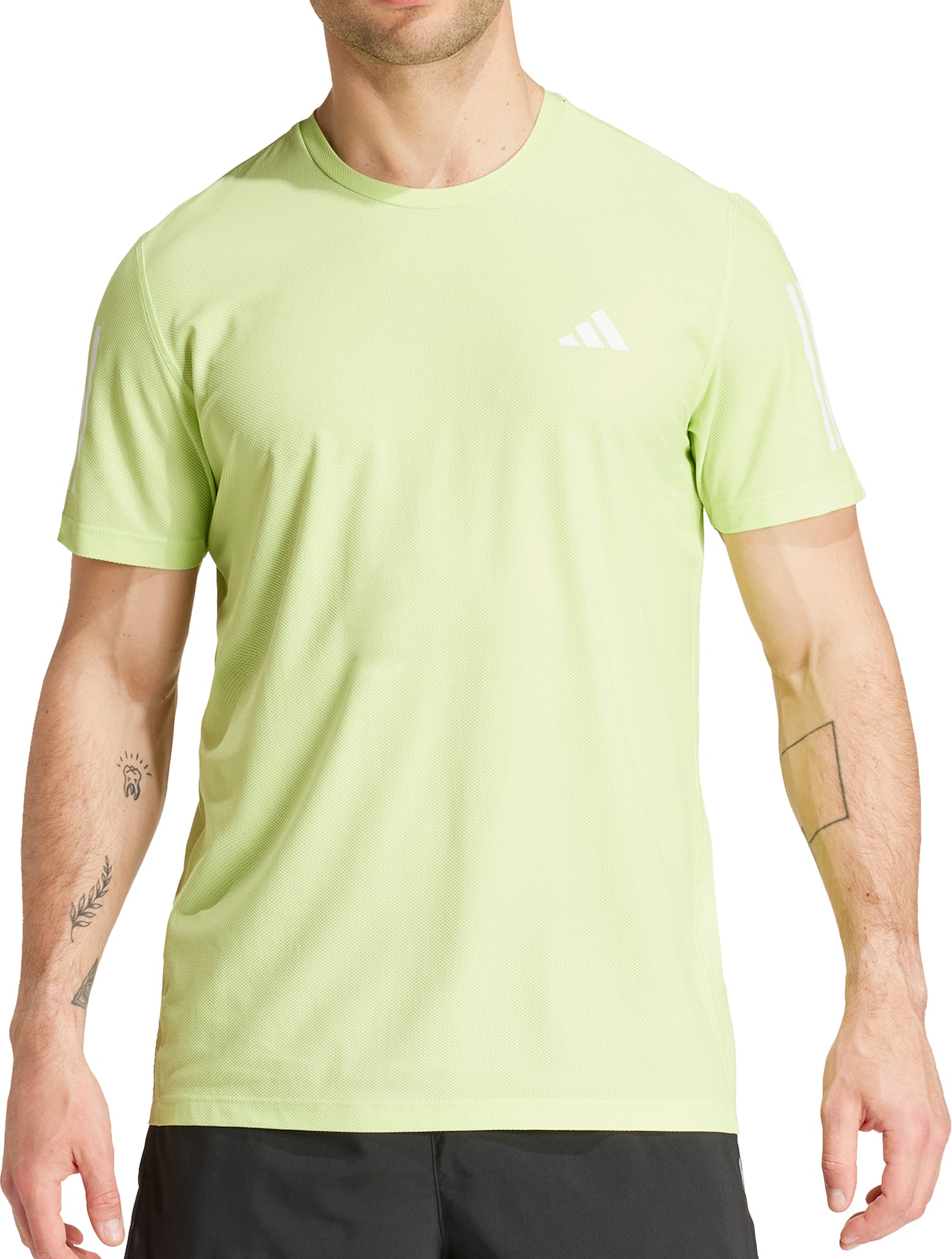 adidas Own The Run Short Sleeve Mens Running Top - Green – Start Fitness