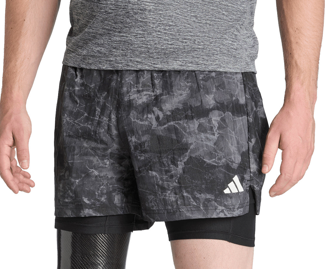 adidas Own The Run Spray Dye 2 In 1 Mens Running Shorts - Grey – Start ...