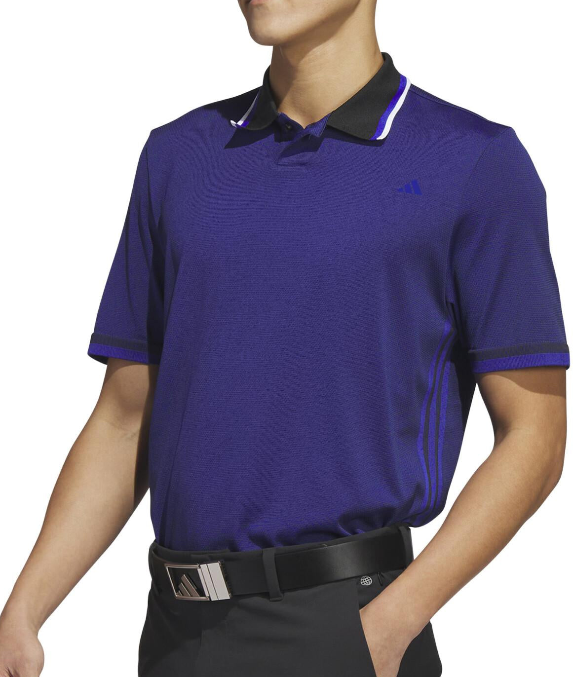 adidas PrimeKnit Short Sleeve Mens Golf Polo Shirt - Blue – Start Fitness