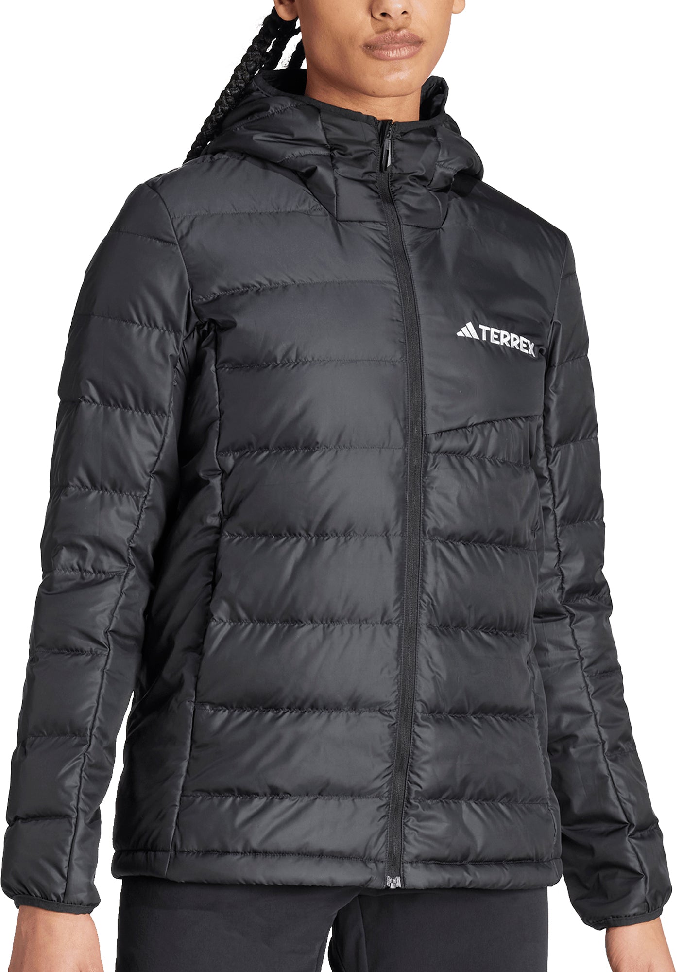 adidas Terrex Multi Light Hooded Womens Down Jacket - Black – Start Fitness