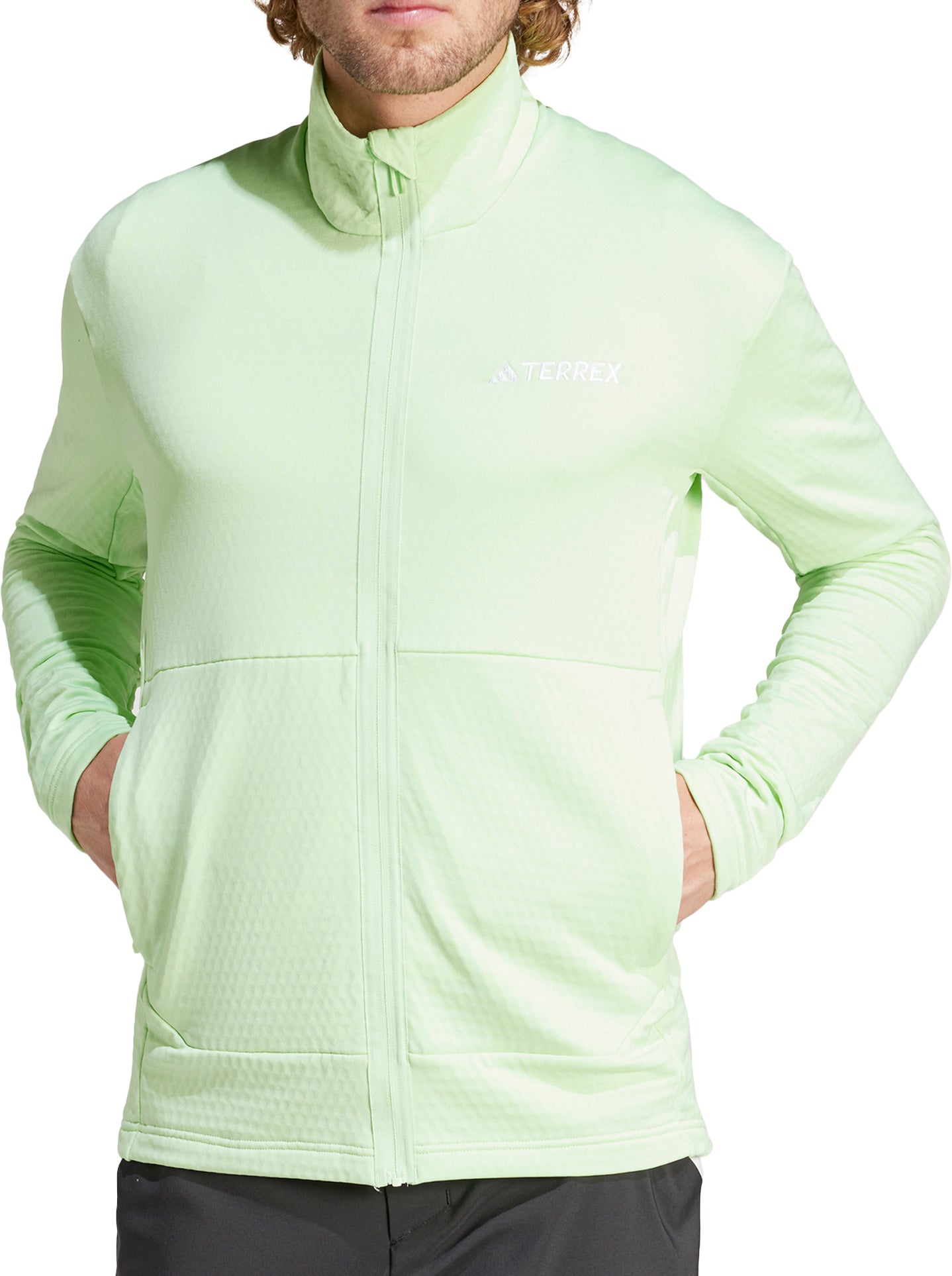adidas Terrex Multi Light Fleece Mens Running Jacket - Green – Start ...