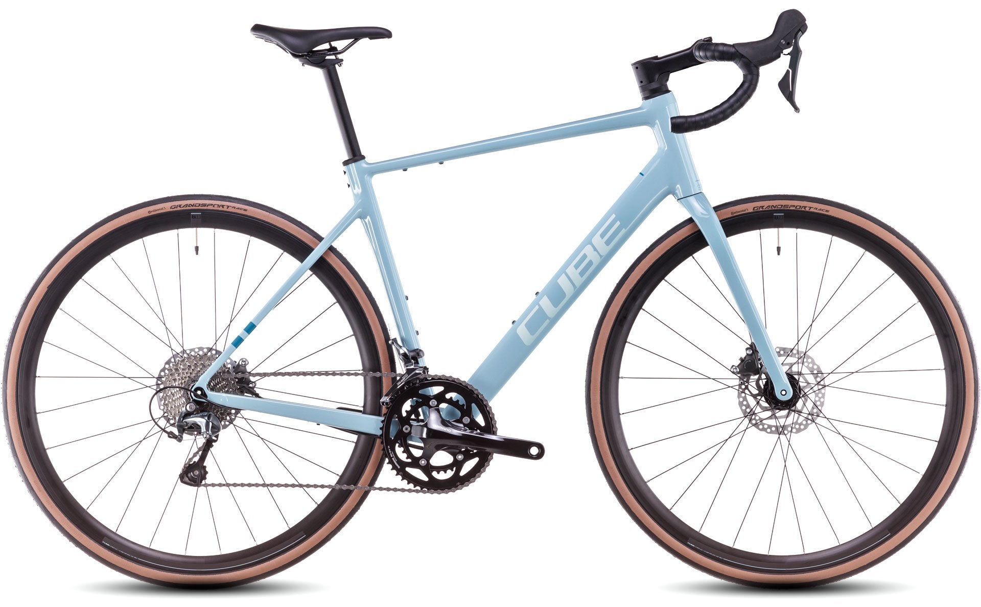 Cube Attain Race Road Bike 2025 - Teal Grey – Start Fitness