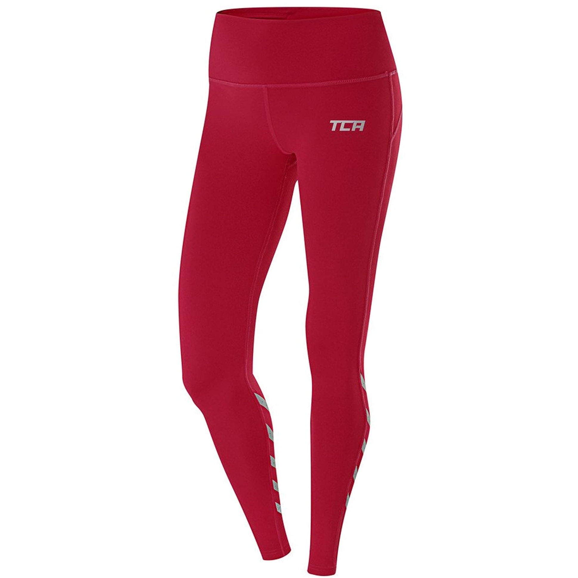 TCA Laser Tech Reflective Womens Long Running Tights - Pink – Start Fitness