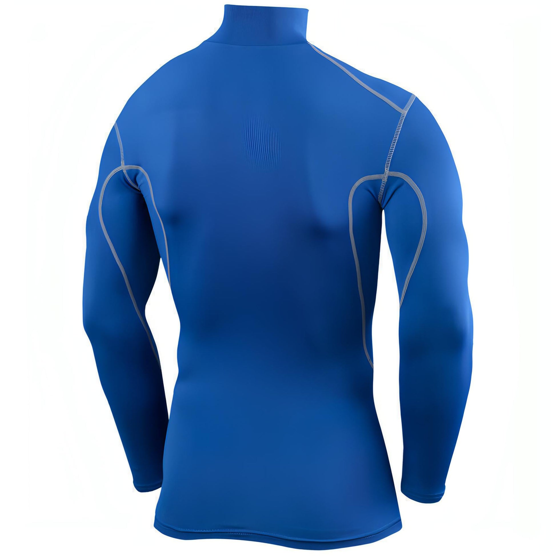 Tca Pro Performance Long Sleeve Mock Mens Compression Top Blue
