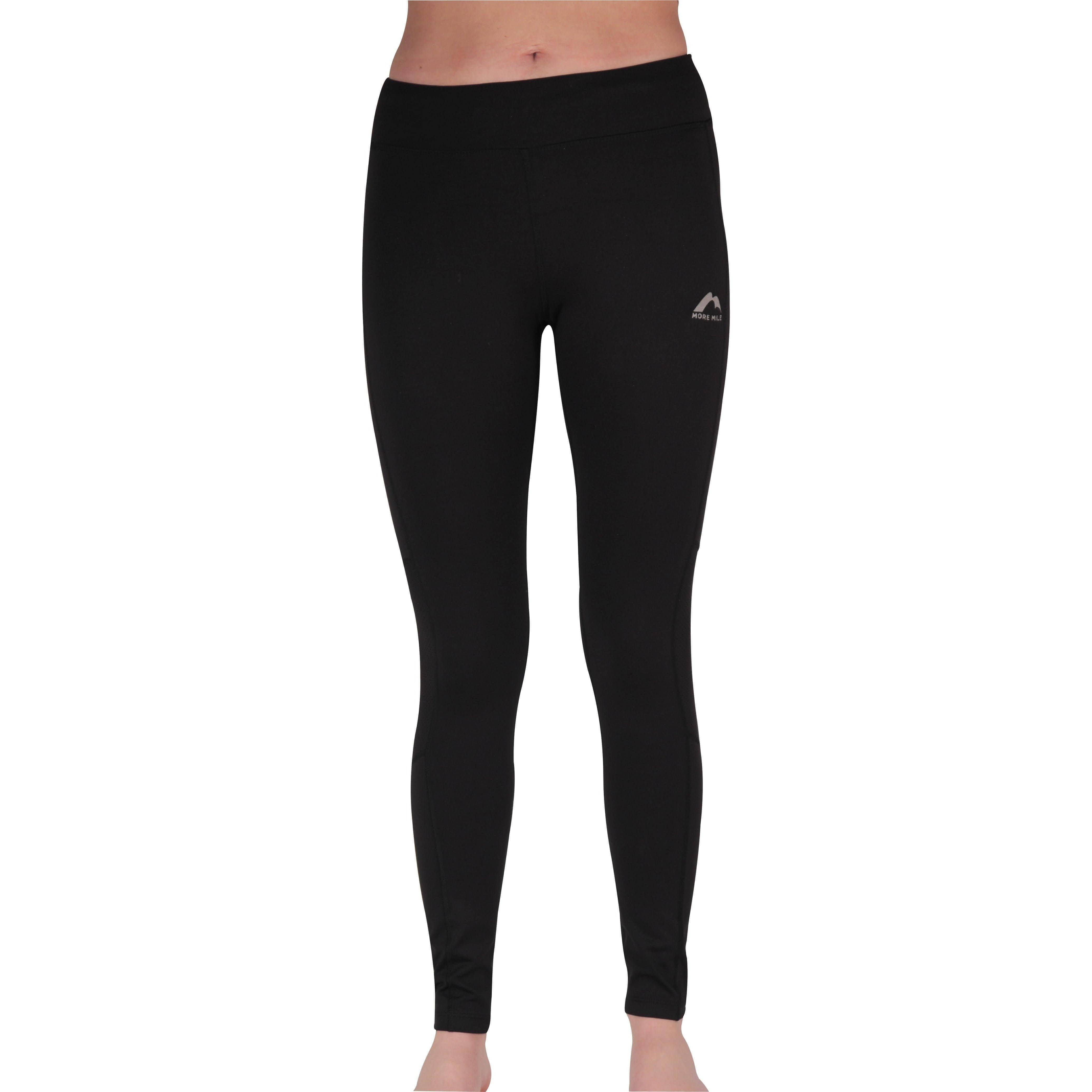 More Mile Excel Womens Long Running Tights - Black – Start Fitness