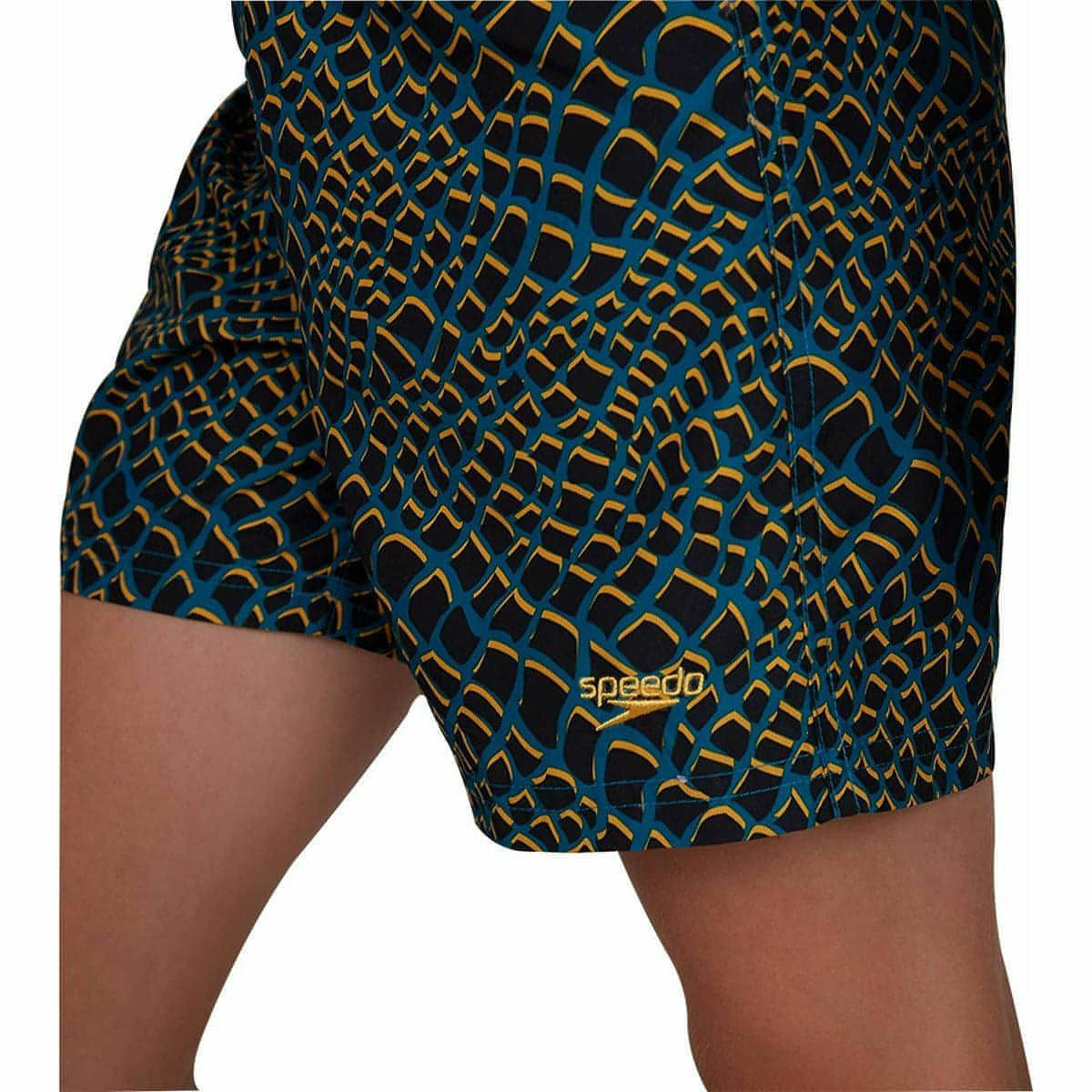 Speedo JunglePuzzle 15 Inch Junior Swim Shorts - Black