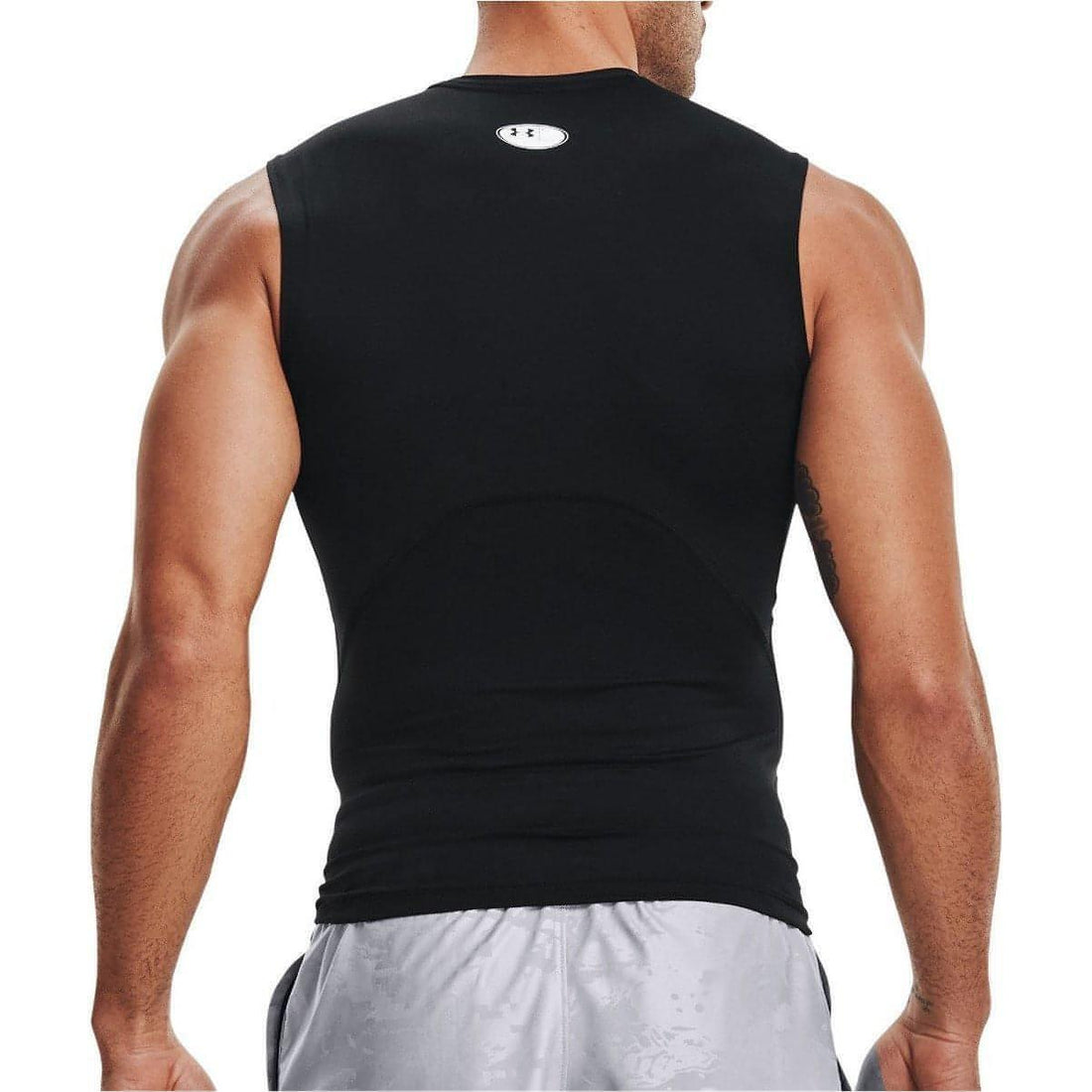 Under Armour HeatGear Armour Mens Sleeveless Compression Top - Black ...