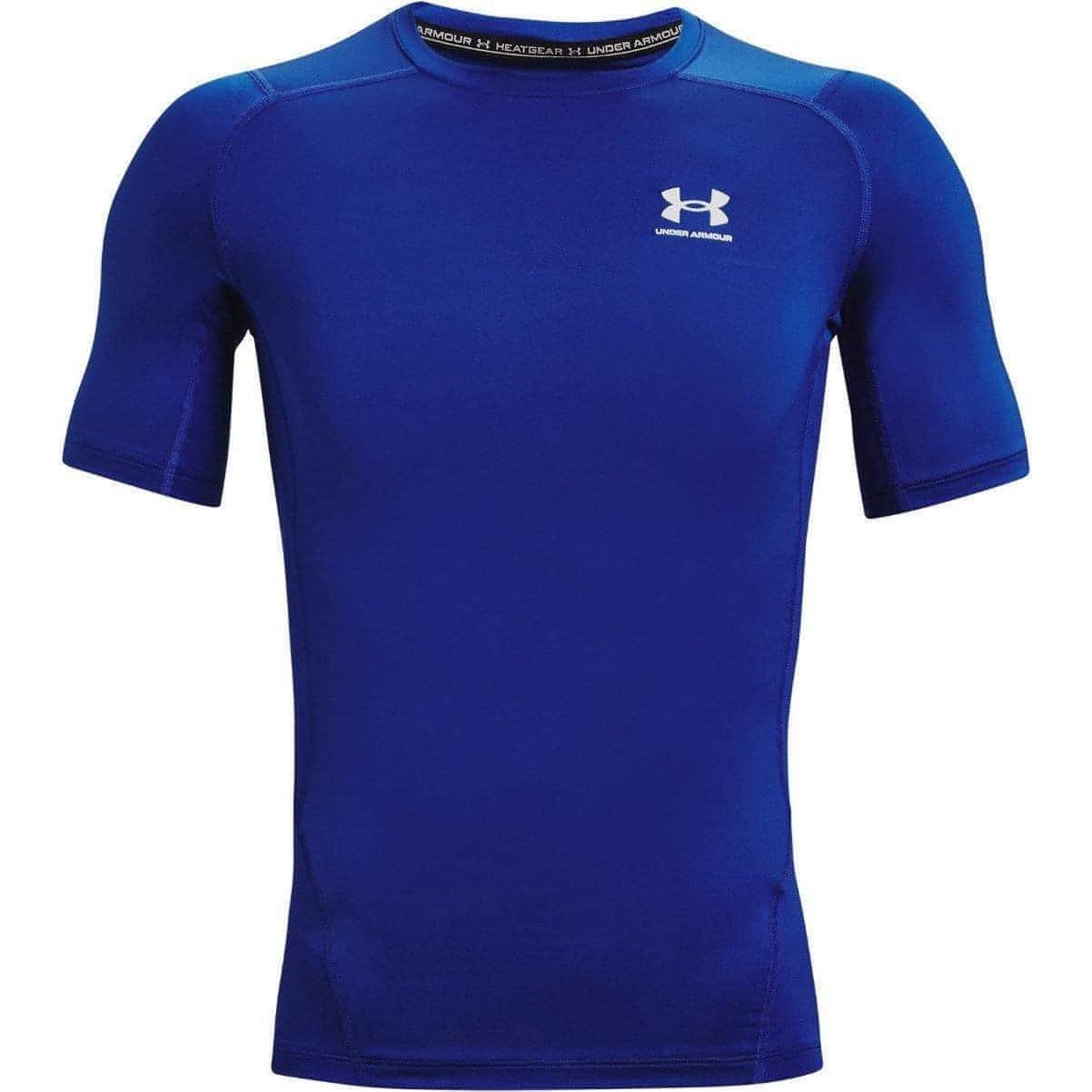 Under Armour HeatGear Armour Short Sleeve Mens Compression Top - Blue ...