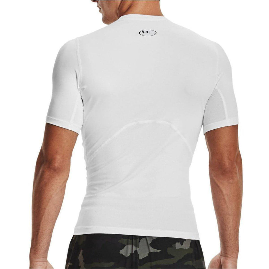 Under Armour HeatGear Armour Short Sleeve Mens Compression Top - White ...