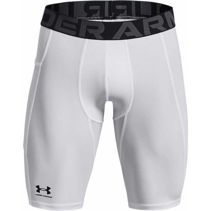Under Armour HeatGear Pocket Long Mens Short Compression Tights - Whit ...